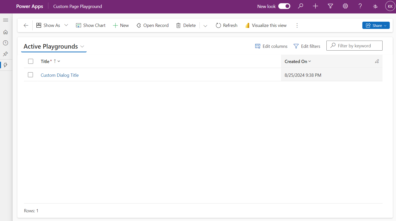 Understand custom pages with example playground solution