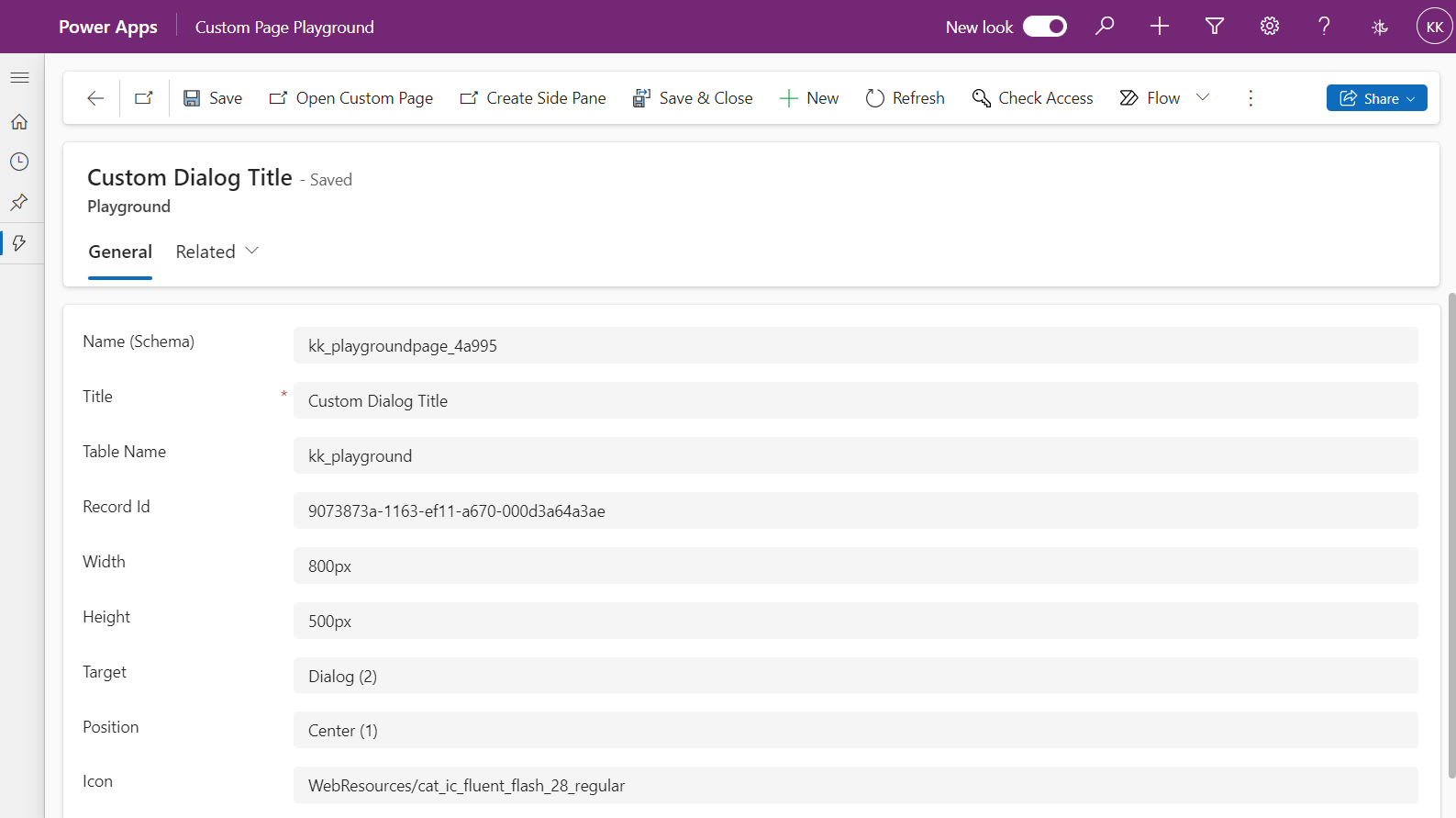 Understand custom pages with example playground solution