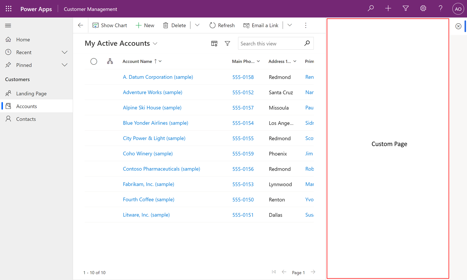 Understand custom pages with example playground solution